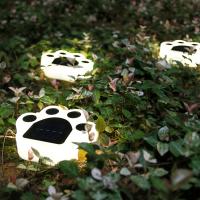 China 5000K 70lm Solar Decorative Lights Plug In Cat Paw Print Solar Lawn Lamp for sale