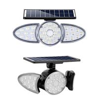 China 40000H Lifespan 3.7V 2500mAh Solar Wall Light 38PCS LED Wall Motion Sensor Light for sale