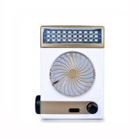 China Hotel Household Solar Powered Outdoor Fan With Led Light for sale