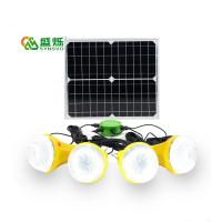 China 4 Modes 25W 6V Portable Home Solar System Solar Power Led Lights With Solar Panels for sale