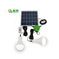 China CE ROHS 10W 5V 2pcs*3W Bulb Solar Light Kits With Mono Solar Panel for sale