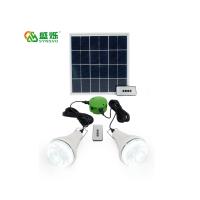 China Solar Rechargeable Led Bulb Emergency Lamp Solar Power Panel With Bulb Solar Lights Indoor Bulb Set for sale