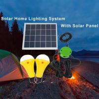 China Solar Rechargeable Led Bulb Emergency Lamp Solar Power Panel With Bulb Solar Lights Indoor Bulb Set for sale