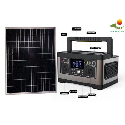 China 120W LiFePO4 Portable Solar Generators 1000 Life Cycle Solar Home Lighting System for sale