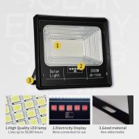 China 30000H 200W 300W ABS LED Solar Flood Light Outdoor Projector Lighting for sale