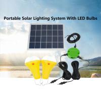 China 2pcs*3W Portable Solar Bulbs For Home Outdoor Camping Lighting System for sale
