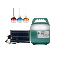 China Home Lighting Solar Powered LED Lights With Mobile Phone Cable 3PCS LED Bulbs for sale