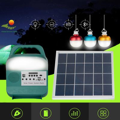 China 8000mAh Solar Emergency Lights DC Output House Panel System For Fan And Tv Light for sale