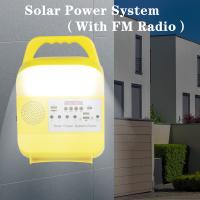 China 10w Solar Home Lighting System With Radio FM Bluetooth Speaker Charger for sale