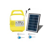 China Outdoor Camping 3W LED Solar Lighting System Audio Solar Home System Kit for sale