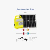 China Home Mobile Charging LED Solar Lamp Kit 25W Solar Panel System for sale