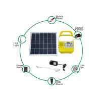 China LED 9W Portable Solar Energy System With Mobile Phone Charging for sale