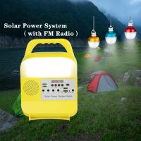 China LED 9W Portable Solar Energy System With Mobile Phone Charging for sale