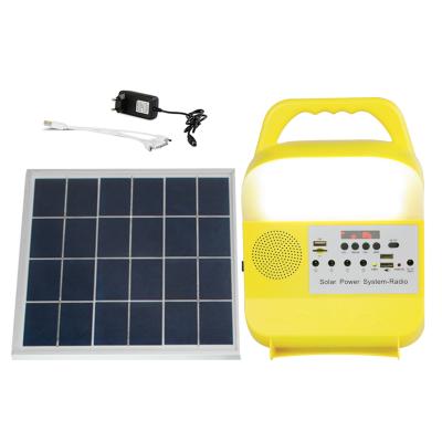 China LED 9W Portable Solar Energy System With Mobile Phone Charging for sale