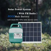 China IP65 Household Lighting Solar Panel System 9W With LED Bulb for sale