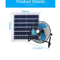 China DC Solar Cell Portable Rechargeable Desktop Fan 12H LED Lamp Solar for sale