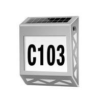 China Waterproof 6000k Solar Address Sign Wall Light FCC 8pcs Led House Number Light for sale