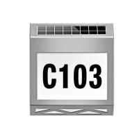 China Waterproof 6000k Solar Address Sign Wall Light FCC 8pcs Led House Number Light for sale