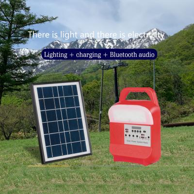 China 6000Mah 5kw Portable Solar Generator Lighting System Kit Handed Type for sale