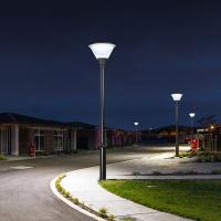 China Outside Waterproof Solar Pillar Light Lamp Landscape Post Garden Outdoor 9000K for sale