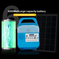 China IP65 ABS Household Solar Portable Lighting Lithium Battery 5V Audio Charging for sale