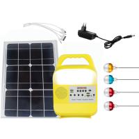 China 20W / 6V Mini DC Solar Lighting Kit With Rechargeable Lithium Battery Lighting System for sale