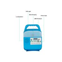 China 6000Mah Battery 6V Solar Home Lighting System 250mm With Radio Bluetooth MP3 for sale