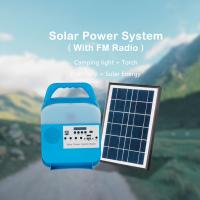 China 6000Mah Battery 6V Solar Home Lighting System 250mm With Radio Bluetooth MP3 for sale