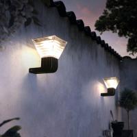 China 90 lm/w LED Solar Wall Light Outdoor 3.2V Modern Exterior Lamp ABS Garden Landscape for sale
