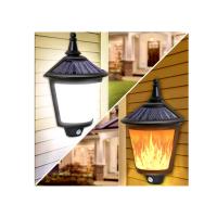 China Yard Flickering Flames Wall Lights Outdoor Decorative Hanging Fire Moving Led Lantern for sale