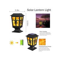 China IP 65 Outdoor Solar Wall Lights 3.2V Fire Flame Waterproof Garden LED Wall Lamp for sale