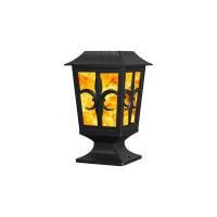 China IP 65 Outdoor Solar Wall Lights 3.2V Fire Flame Waterproof Garden LED Wall Lamp for sale
