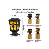 China IP 65 Outdoor Solar Wall Lights 3.2V Fire Flame Waterproof Garden LED Wall Lamp for sale