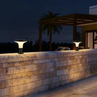 China Wall Post Solar Pillar Light Stone Gate Bottom Bollard Yard Lawn for sale