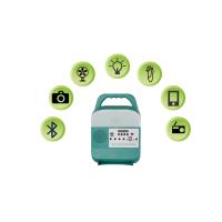China Emergency Lighting Magneto Solar Home System With Radio 5W Solar Lighting Kit for sale