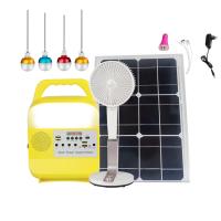 China Mini Portable 3pcs Saving Solar Charged Lighting System 3W Energy Panel LED for sale