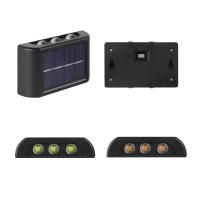 China Glowing Waterproof Atmosphere Wall Light 600mah Solar LED Outdoor Decorative Garden for sale