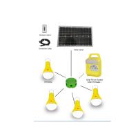 China Mini Portable Solar Power System Generator 30W With Phone Charger 4 LED Bulbs for sale