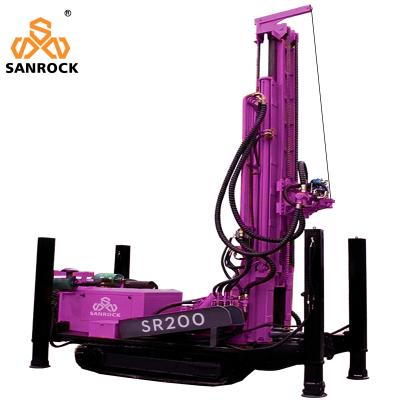 China Hydraulic Portable Crawler Water Well Drilling Rig Borehole 200m Depth for sale