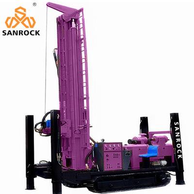 China Hydraulic Borehole Crawler Water Well Drill Rig 400m Depth Portable Water Drilling Rigs for sale