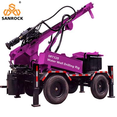 China 260m Water Well Drilling Machines Trailer Mounted Hydraulic Water Well Drilling Equipment for sale