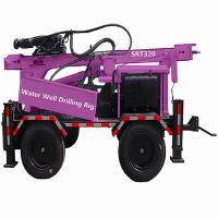 China Portable Water Drilling Machine Small Hydraulic Trailer Mounted Water Well Drilling Rig for sale