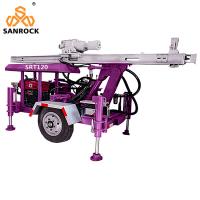 China Small Water Well Drilling Rig Hydraulic Trailer Mounted Water Well Drilling Rig Machine for sale