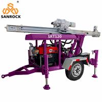 China Small Water Well Drilling Rig Hydraulic Trailer Mounted Water Well Drilling Rig Machine for sale