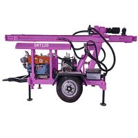 China Small Water Well Drilling Rig Hydraulic Trailer Mounted Water Well Drilling Rig Machine for sale
