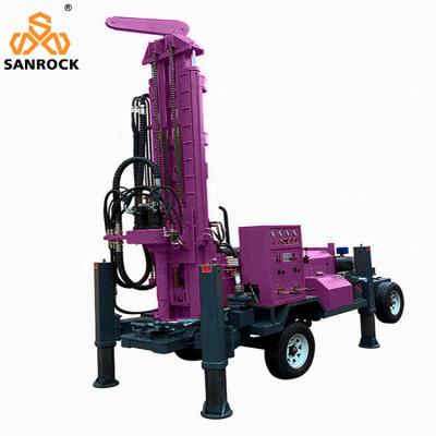 China Hydraulic Water Well Drilling Machine 200m Deep Trailer Mounted Water Well Equipment for sale