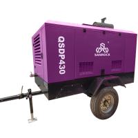 China Mini Screw Air Compressor Machine Portable Mining Diesel Engine Screw Air Compressor for sale
