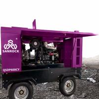 China 162KW Diesel Engine Air Compressor With Wheels Mining Screw Air Compressor Machine for sale