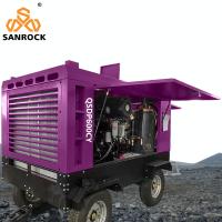 China 162KW Diesel Engine Air Compressor With Wheels Mining Screw Air Compressor Machine for sale