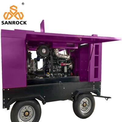 China Mining Diesel Rotary Screw Air Compressor Machine High Pressure Portable for sale